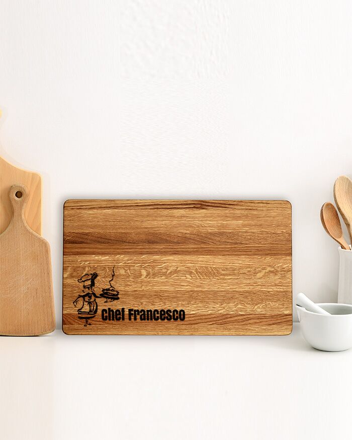 Tagliere Personalizzato con Nome e Cuoco - Idea Regalo Lui | Olallà