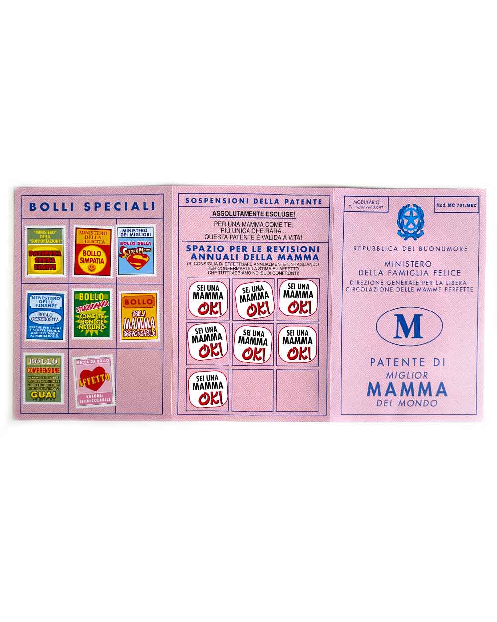 Patente di Miglior Mamma del Mondo, Biglietto d'Auguri Simpatico – Idea ...